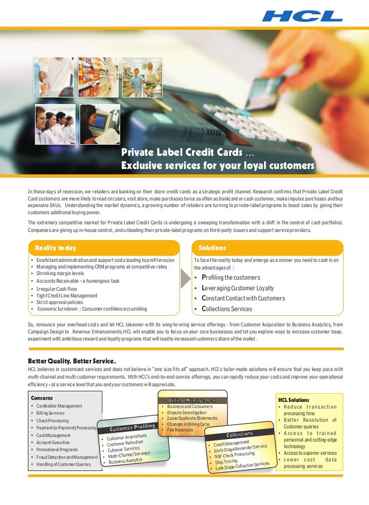 HCLT Brochure Unload Your Private Label Credit Card Support Services HCLT Brochure Unload Your Private Label Credit Card Support Services