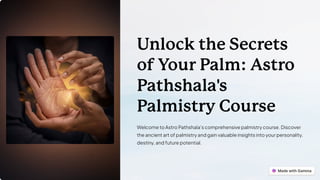 Become a Professional Palmist with our Palmistry Learning Course | PPT