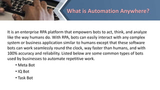 Unlock Automation Anywhere Opportunities for Digital Workers | PPT