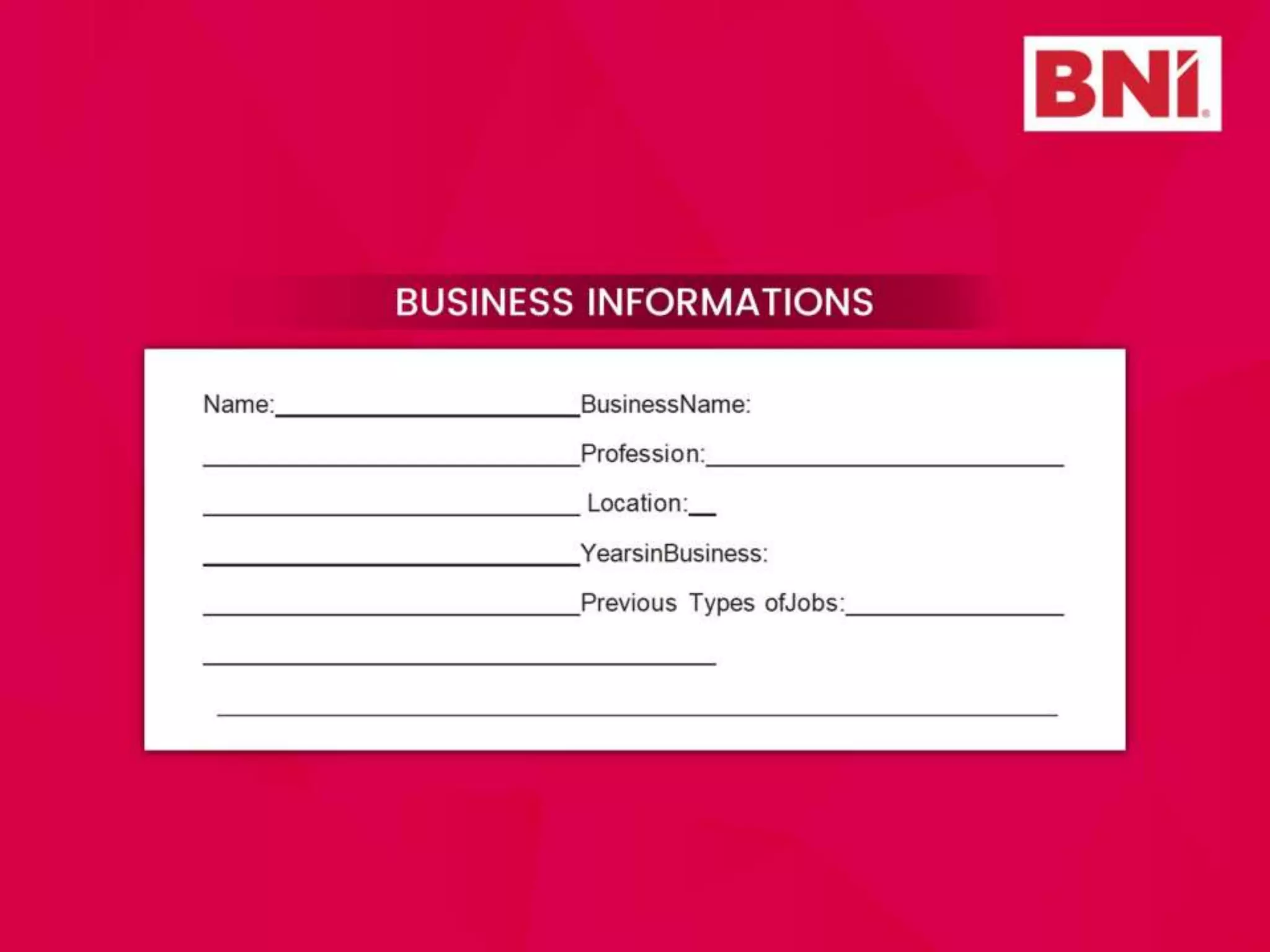 Unlock BNI with 121 | PPTX