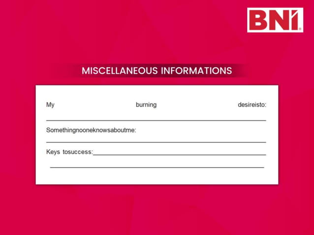 Unlock BNI with 121 | PPTX