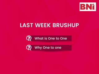 Unlock BNI with 121 | PPTX