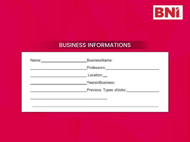 Unlock BNI with 121 | PPTX