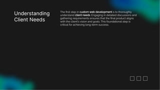 Strategic Benefits of Custom Web Development Solutions | PDF