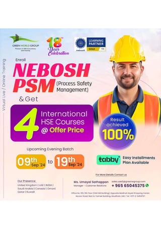 Unlock Career Opportunities Nebosh PSM Training in Kuwait.pdf