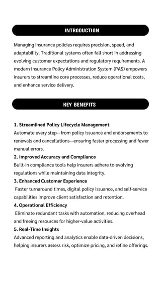 Unlock Efficiency with Insurance Policy Administration Systems | PDF