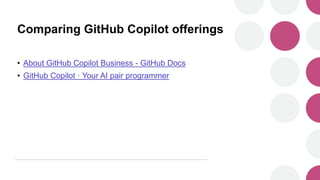 Unlocking the potential of GitHub Copilot.pptx | Computer Software and Applications | Computing