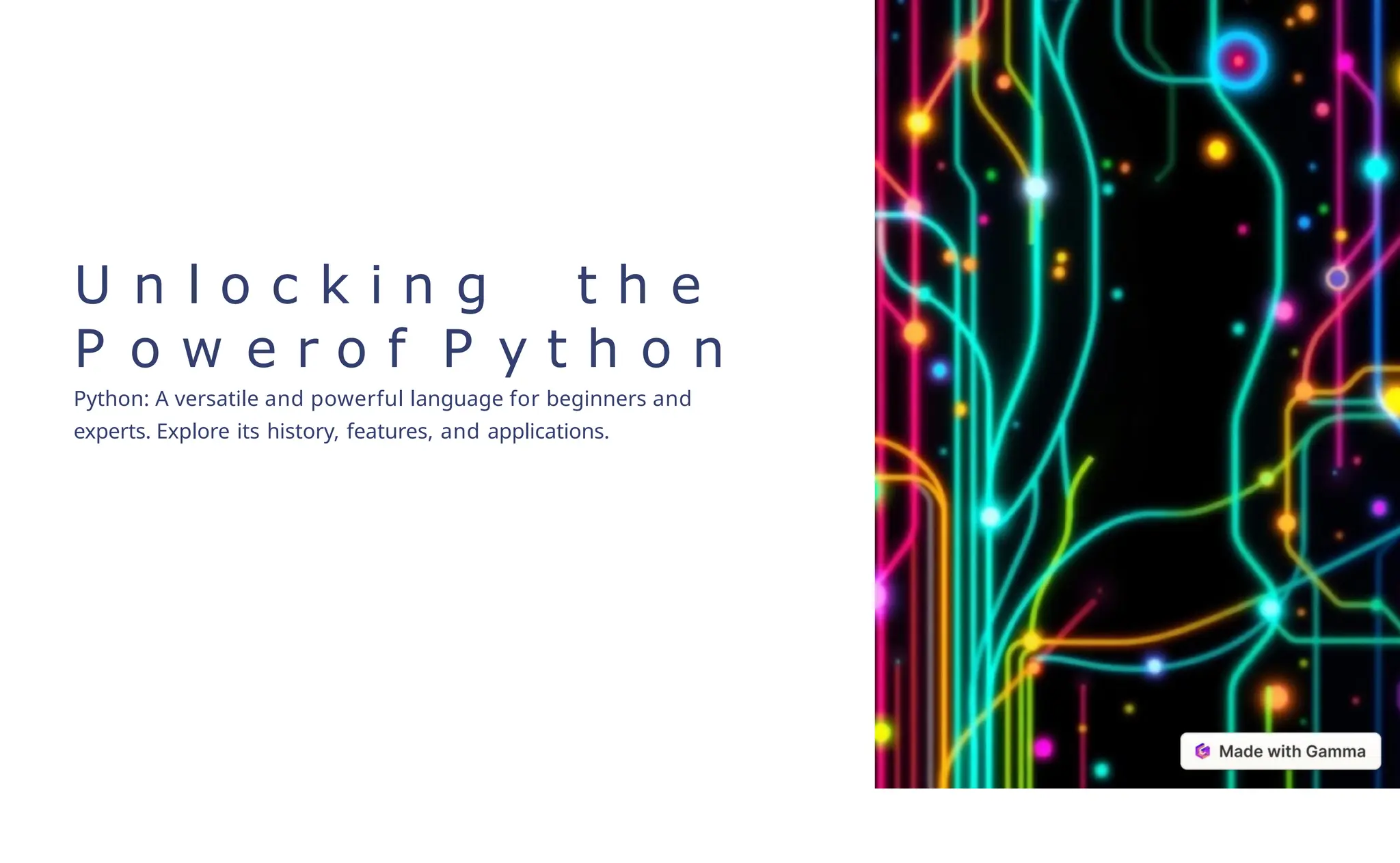 Unlocking the power of python Learning Presentation | PPTX