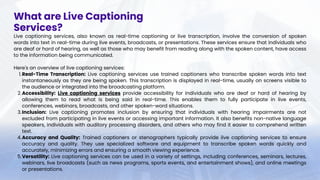 Unlocking Accessibility: Live Captioning Services | PDF
