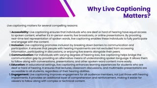 Unlocking Accessibility: Live Captioning Services | PDF