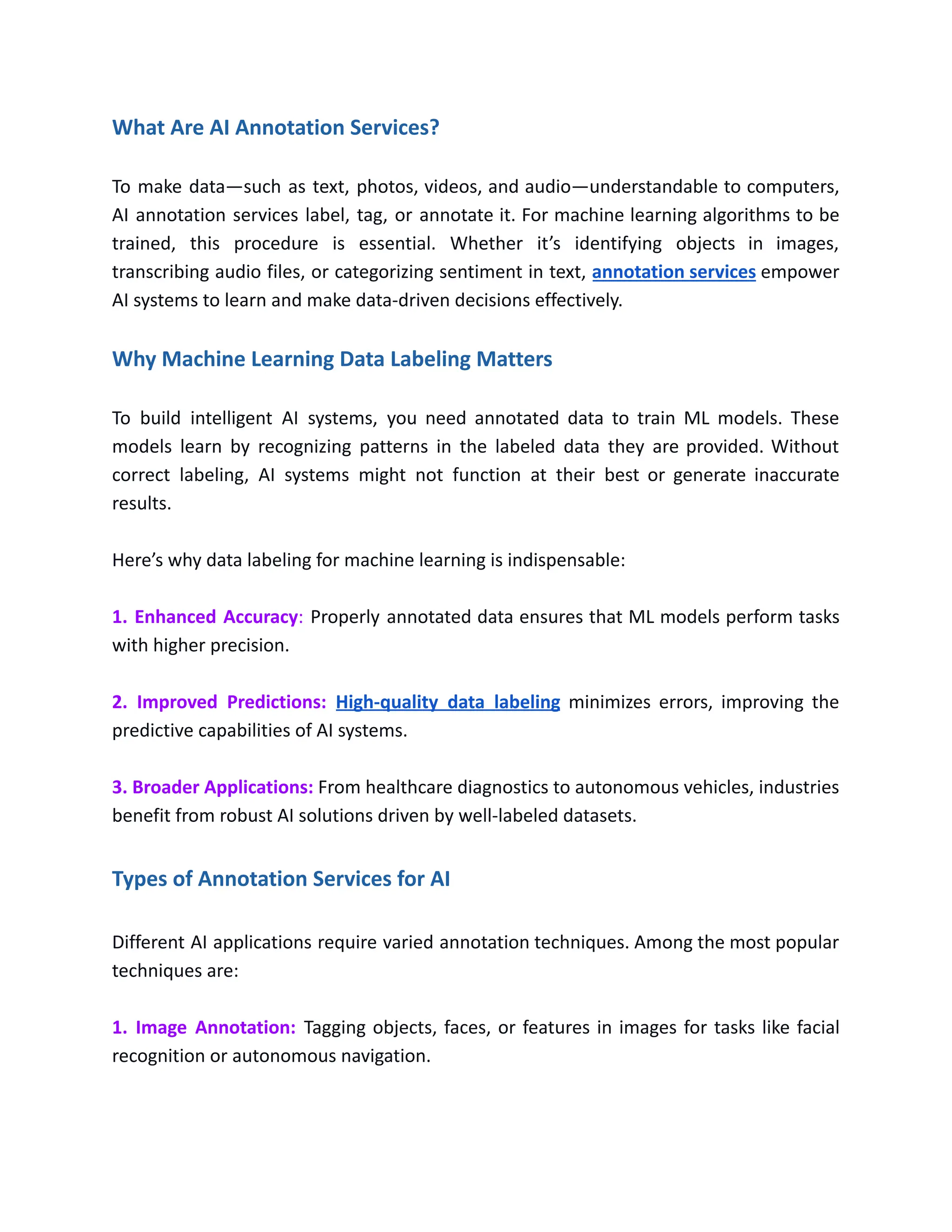 Unlocking AI Potential: How Annotation Services Drive Machine Learning ...