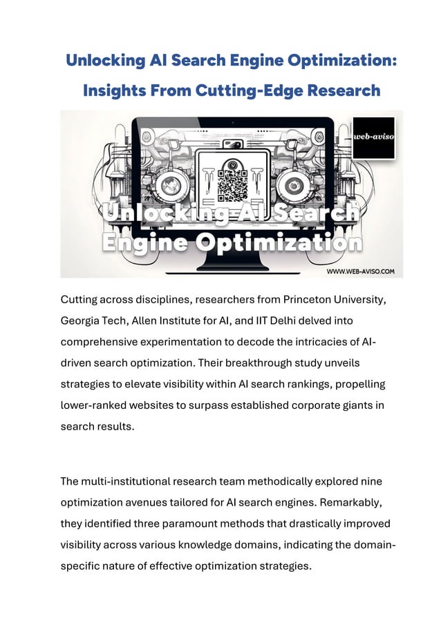 Unlocking AI Search Engine Optimization | PDF | Search | Internet
