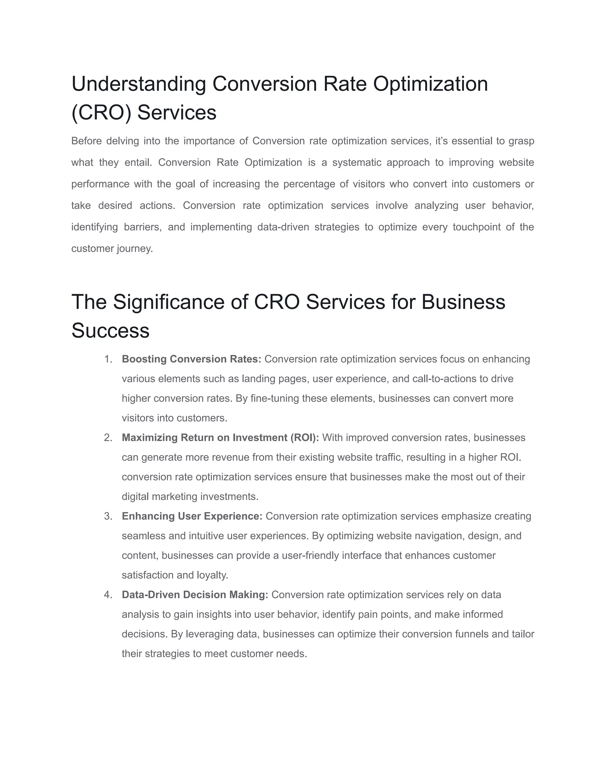 Conversion Rate Optimization Agency: Amplify Your Conversions | PDF