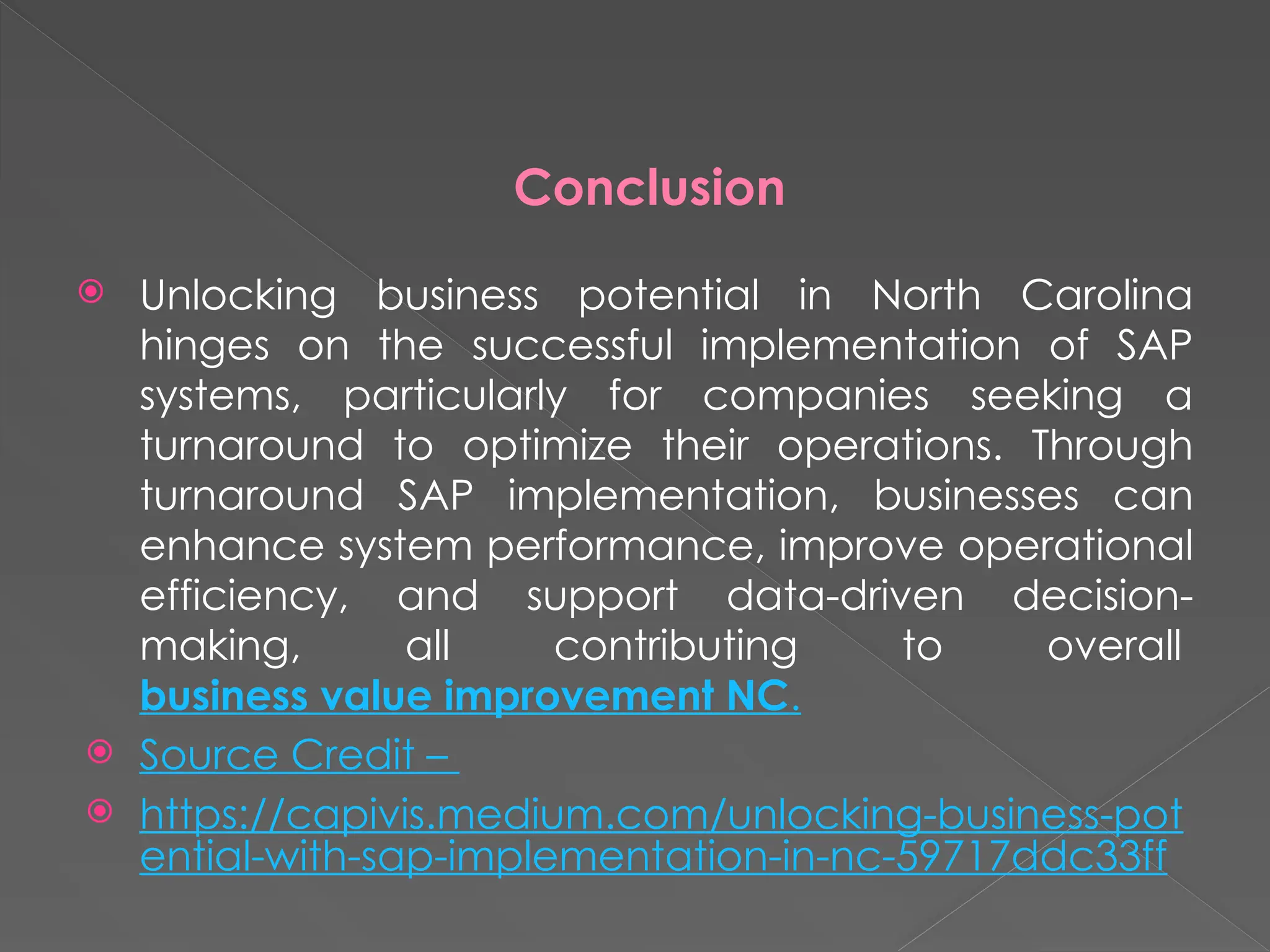 Unlocking Business Potential with SAP Implementation in NC | PPT