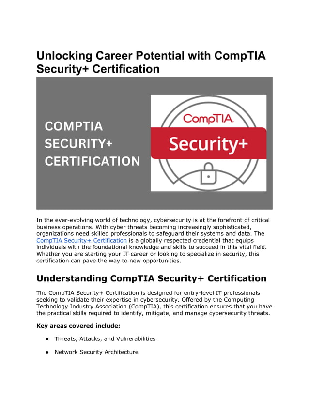 Unlocking Career Potential with CompTIA Security+ Certification.docx