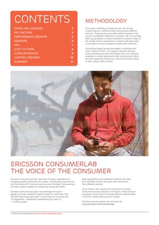 Ericsson ConsumerLab: Unlocking consumer value | PDF