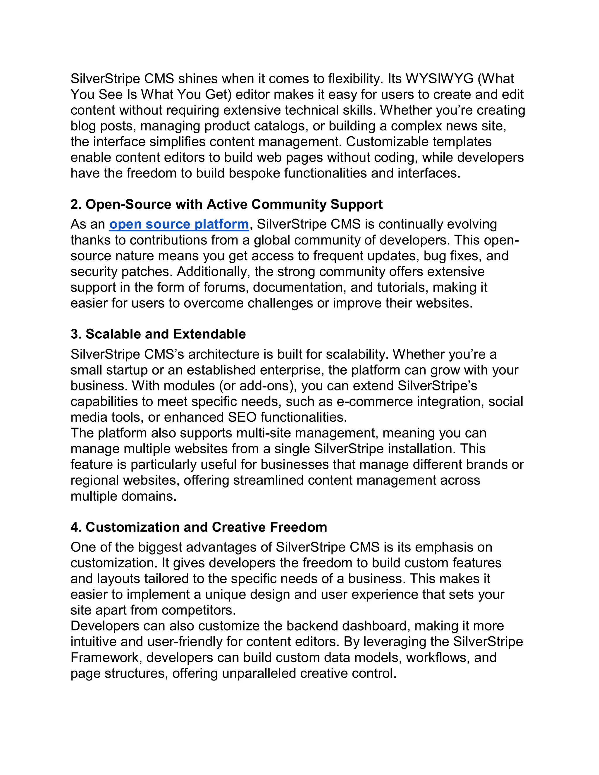 Unlocking Creativity: The Power of SilverStripe CMS for Your Website | PDF | Web Development ...