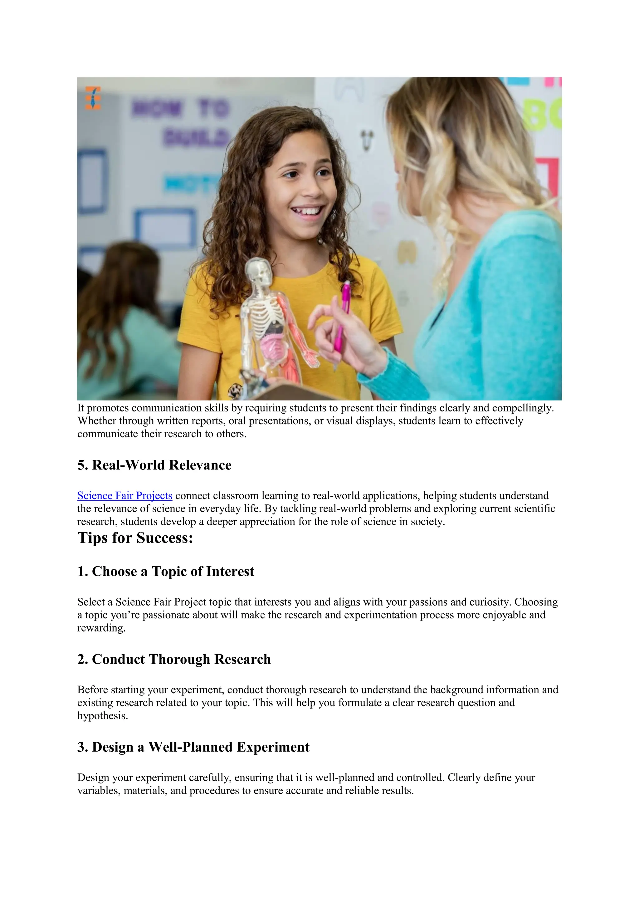 Unlocking Creativity and Learning with Science Fair Projects | PDF