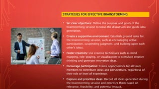 Unlocking Creativity: The Power of Brainstorming in Project Management | PPT