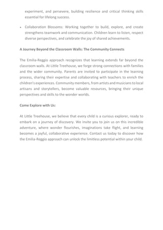 Unlocking Curiosity: The Emilia-Reggio Approach in Action at Little ...
