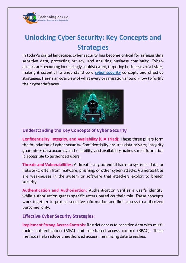 Unlocking Cyber Security - Key Concepts and Strategies | PDF | Antivirus Software | Computer ...