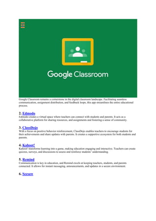 20 Best Teacher Apps in 2024 | Future Education Magazine | PDF