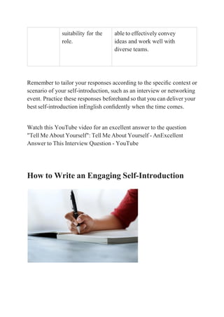 Unlocking Effective Communication_ How To Nail Your Self Introduction ...