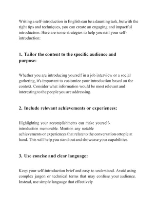 Unlocking Effective Communication_ How To Nail Your Self Introduction ...