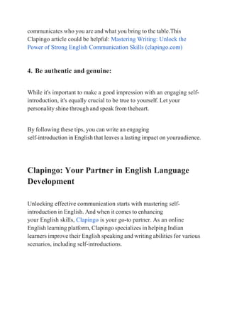 Unlocking Effective Communication_ How To Nail Your Self Introduction ...