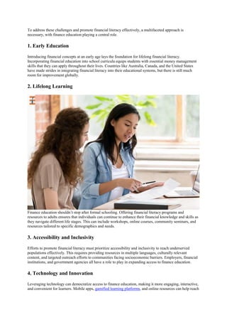 Unlocking Financial Literacy: The Imperative of Finance Education | PDF