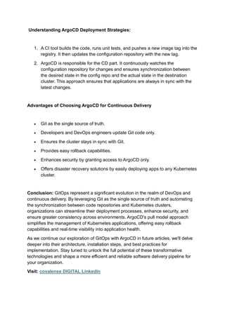 Unlocking GitOps Excellence Harnessing ArgoCD for Seamless Operations | PDF