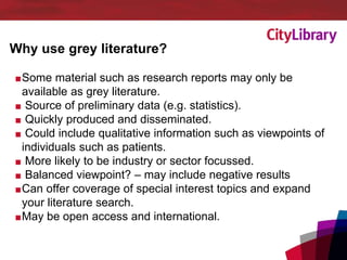 Unlocking grey literature | PPTX