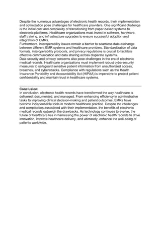 The Evolution and Impact of Electronic Medical Records.docx