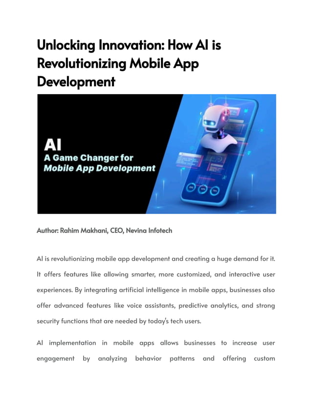 Unlocking Innovation_ How AI is Revolutionizing Mobile App Development.pdf