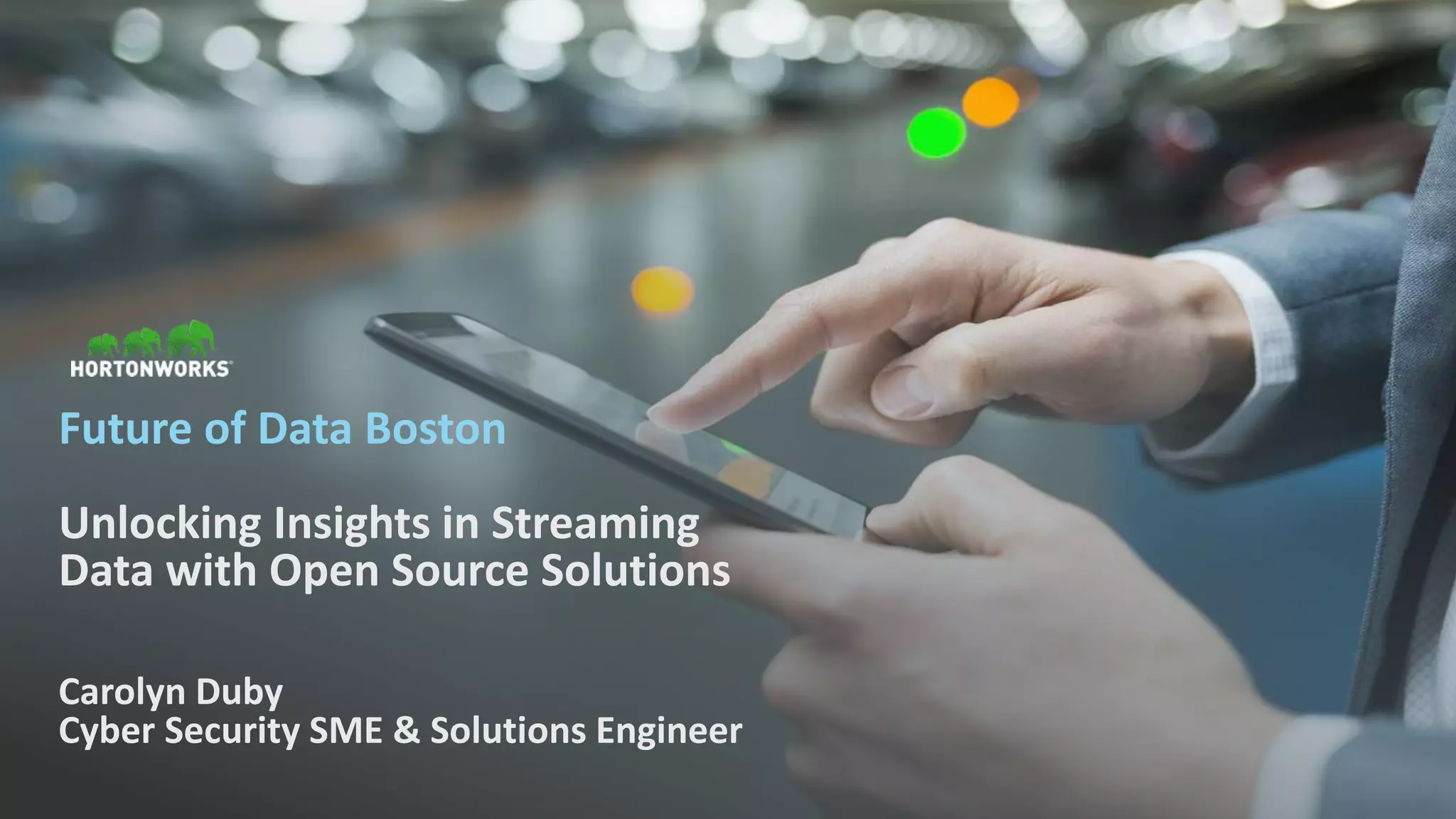 Unlocking insights in streaming data | PPT