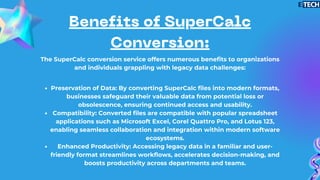 SuperCalc Conversion: Unlocking Legacy Data for Modern Platforms | PPT