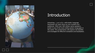 Unlocking Opportunities with Arabic Language Translation.pptx | Business | Business and Finance