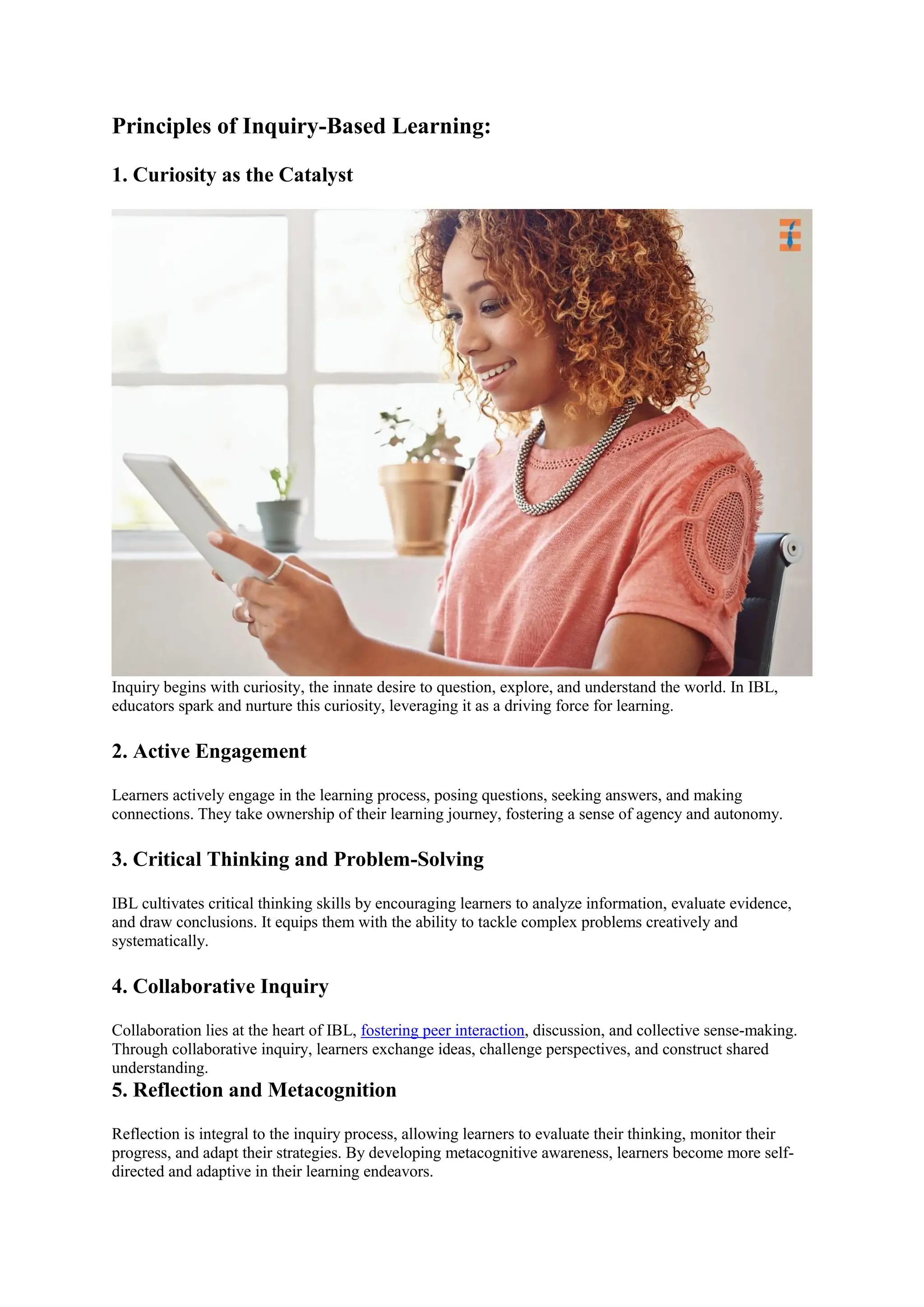 Unlocking Potential: The Power of Inquiry-Based Learning in Education | PDF