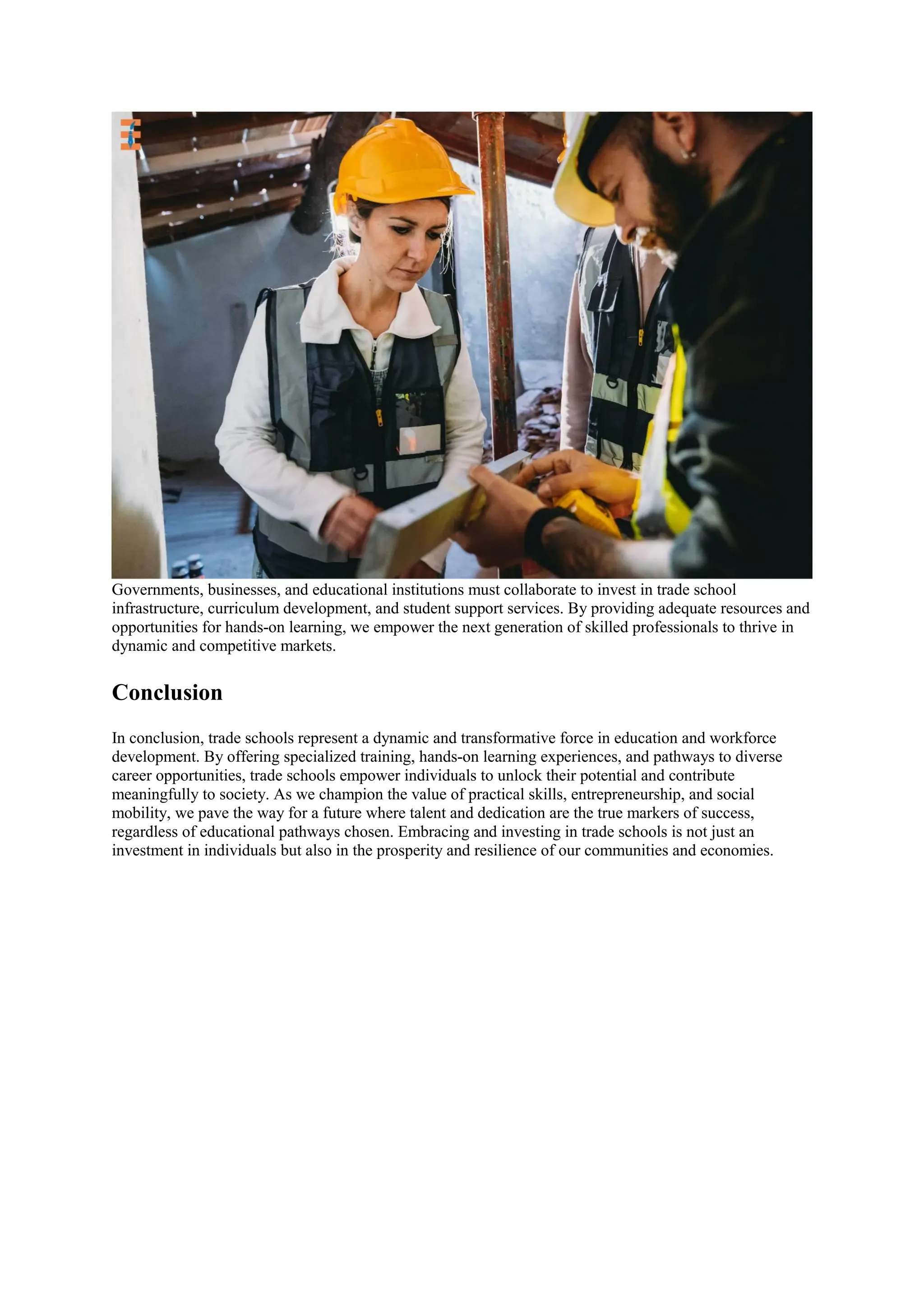 Unlocking Potential The Transformative Power Of Trade Schools Pdf