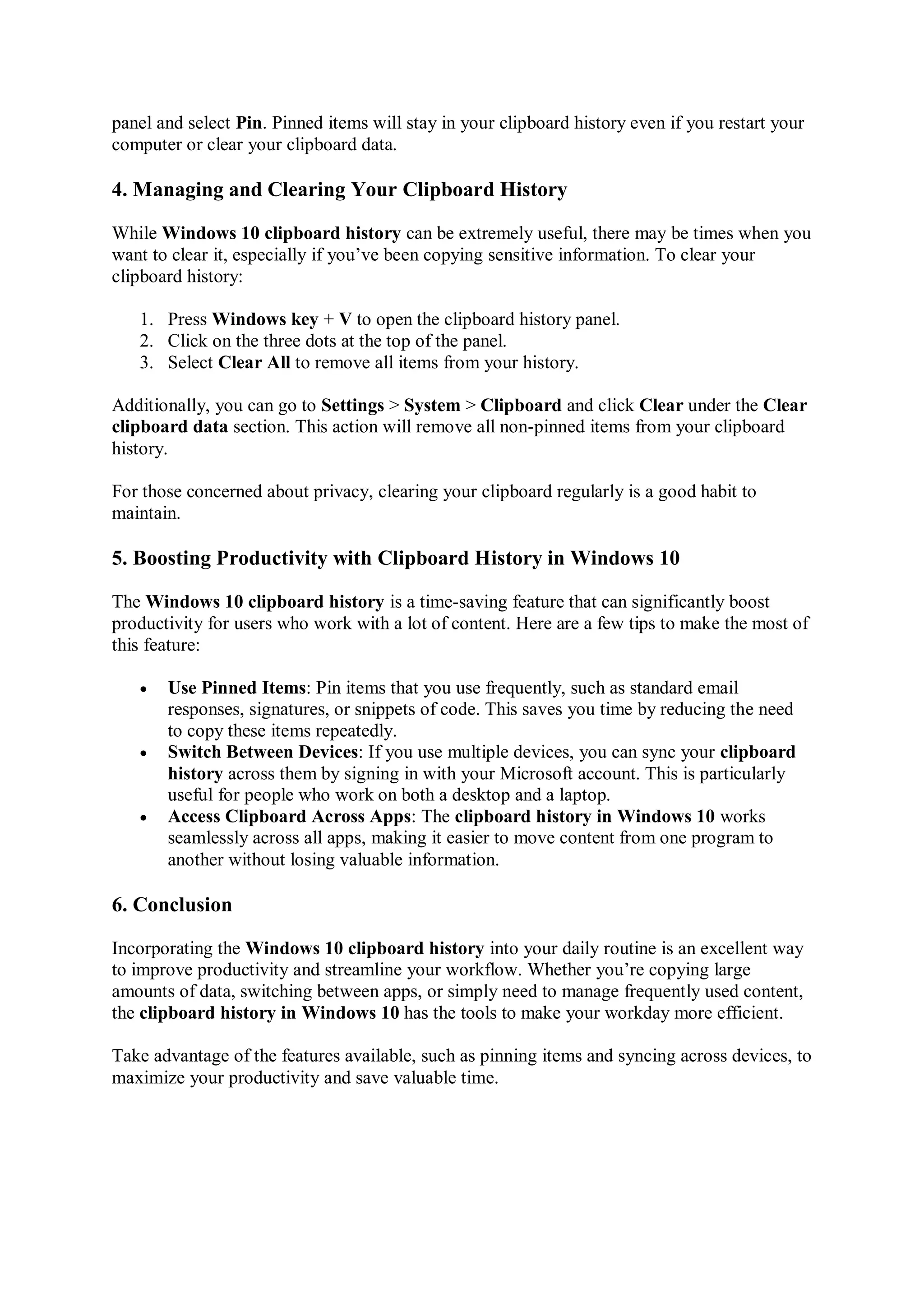 Unlocking Productivity - How to Use and Manage Clipboard History in ...