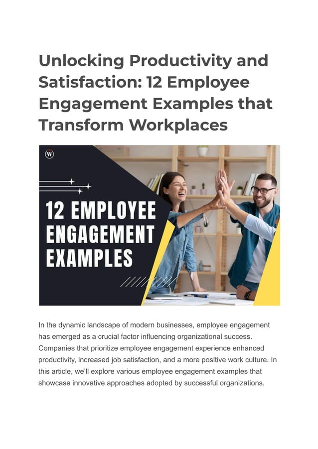 Unlocking Productivity and Satisfaction_ 12 Employee Engagement ...