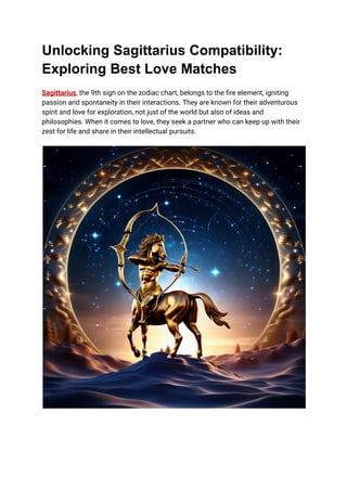 Unlocking Sagittarius Compatibility_ Exploring Best Love Matches | PDF