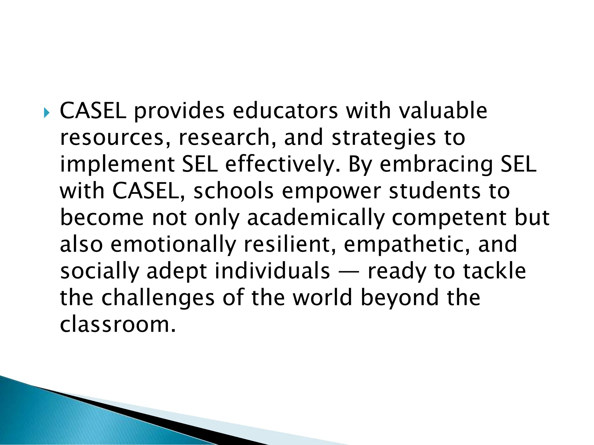 Social and Emotional Learning Casel | PDF