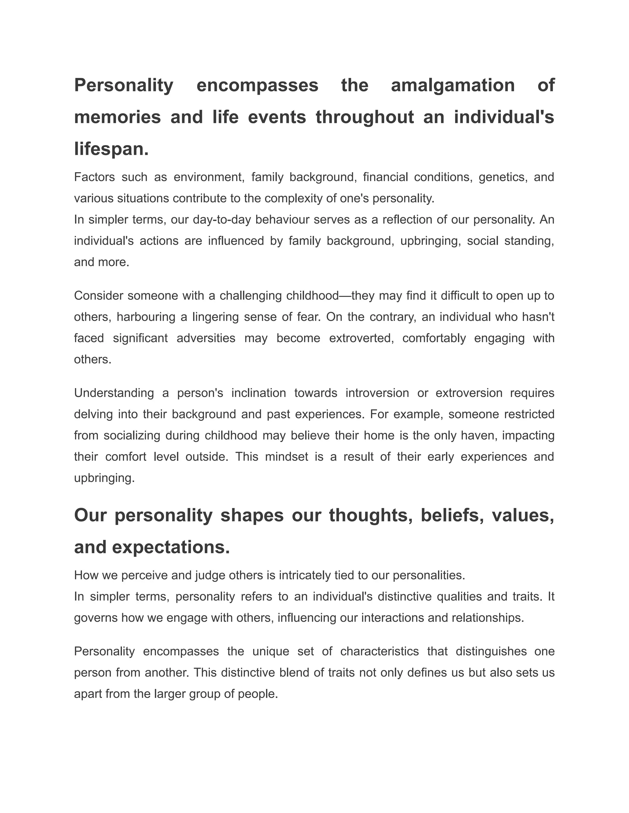 Personality and Personality Development - An Overview - MindSage ...