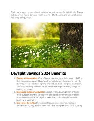 Unlocking the Benefits of Daylight Savings 2024 A Complete Guide | PDF ...