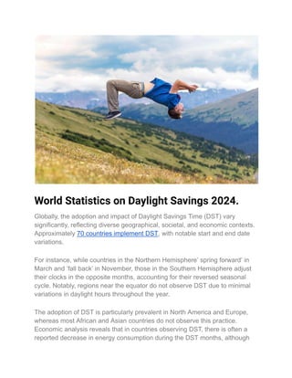 Unlocking the Benefits of Daylight Savings 2024 A Complete Guide | PDF ...