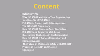 UNLOCKING THE BENEFITS OF ISO 45001 CERTIFICATION FOR YOUR ORGANIZATION ...