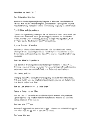 Unlocking the Benefits of Yeah IPTV- Why It's a Must-Have in 2024.pdf