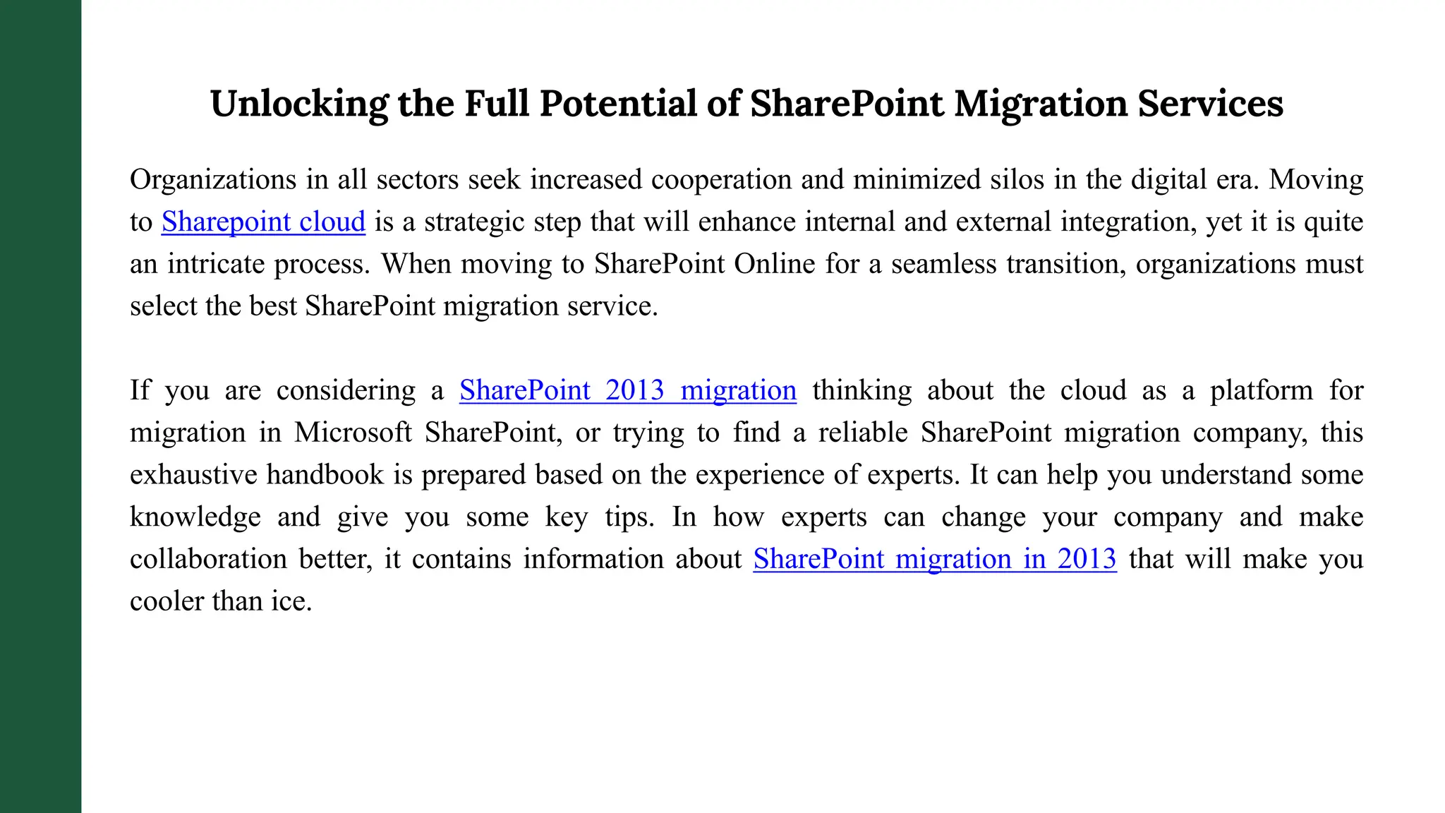 Unlocking the Full Potential of SharePoint Migration Services.pptx