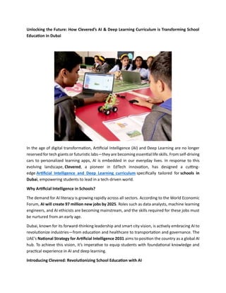 Unlocking the Future - How Clevered’s AI and Deep Learning Curriculum is Transforming School ...